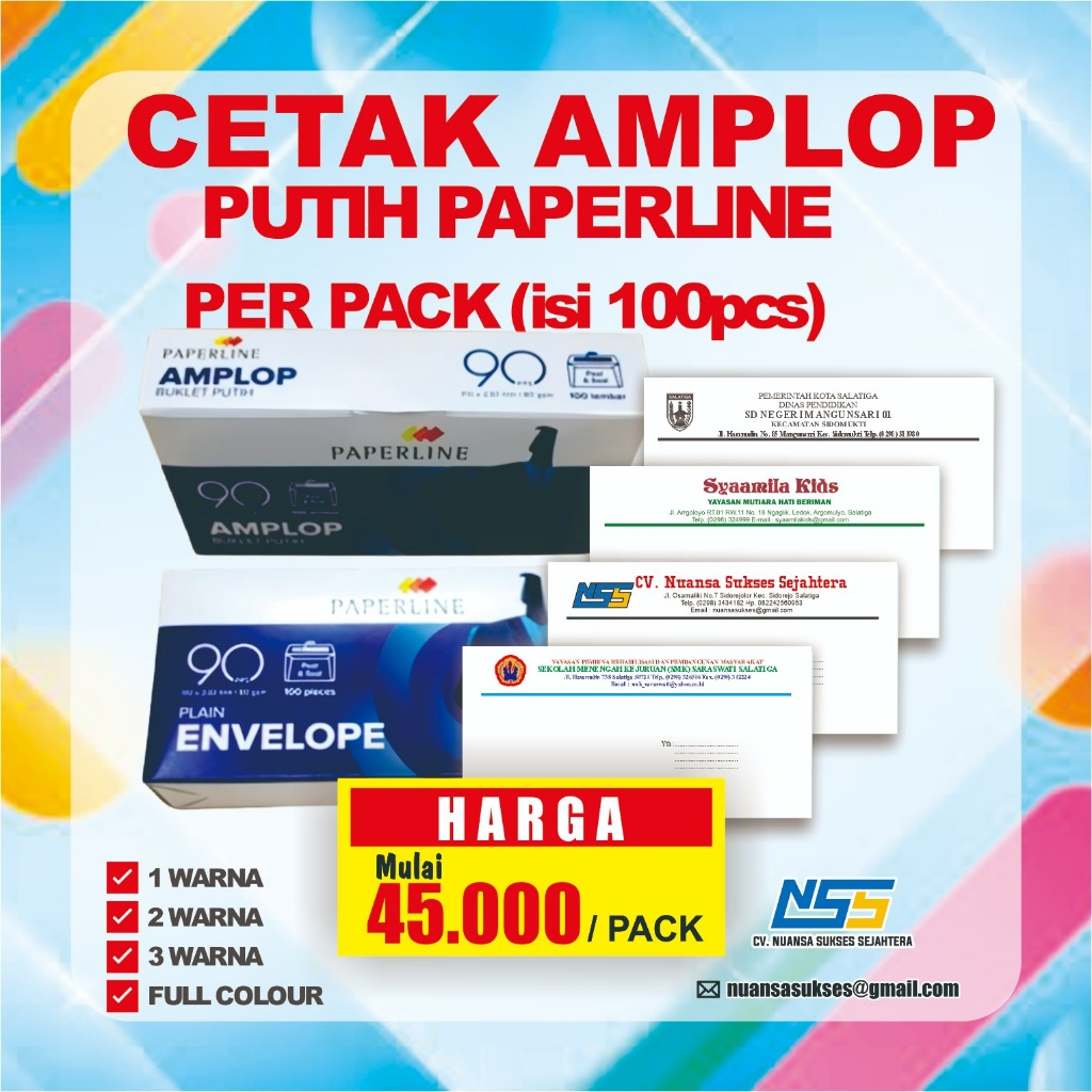 Jual CETAK CUSTOM AMPLOP KABINET PUTIH PERUSAHAAN, KANTOR, INSTANSI ...