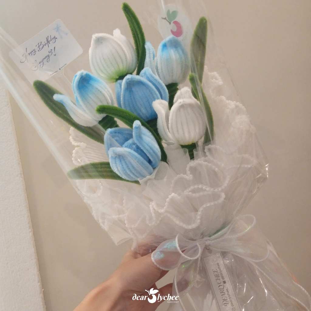 Jual FLOWER BOUQUET FUZZY WIRE / BUKET BUNGA KAWAT / BUKET TULIP ...