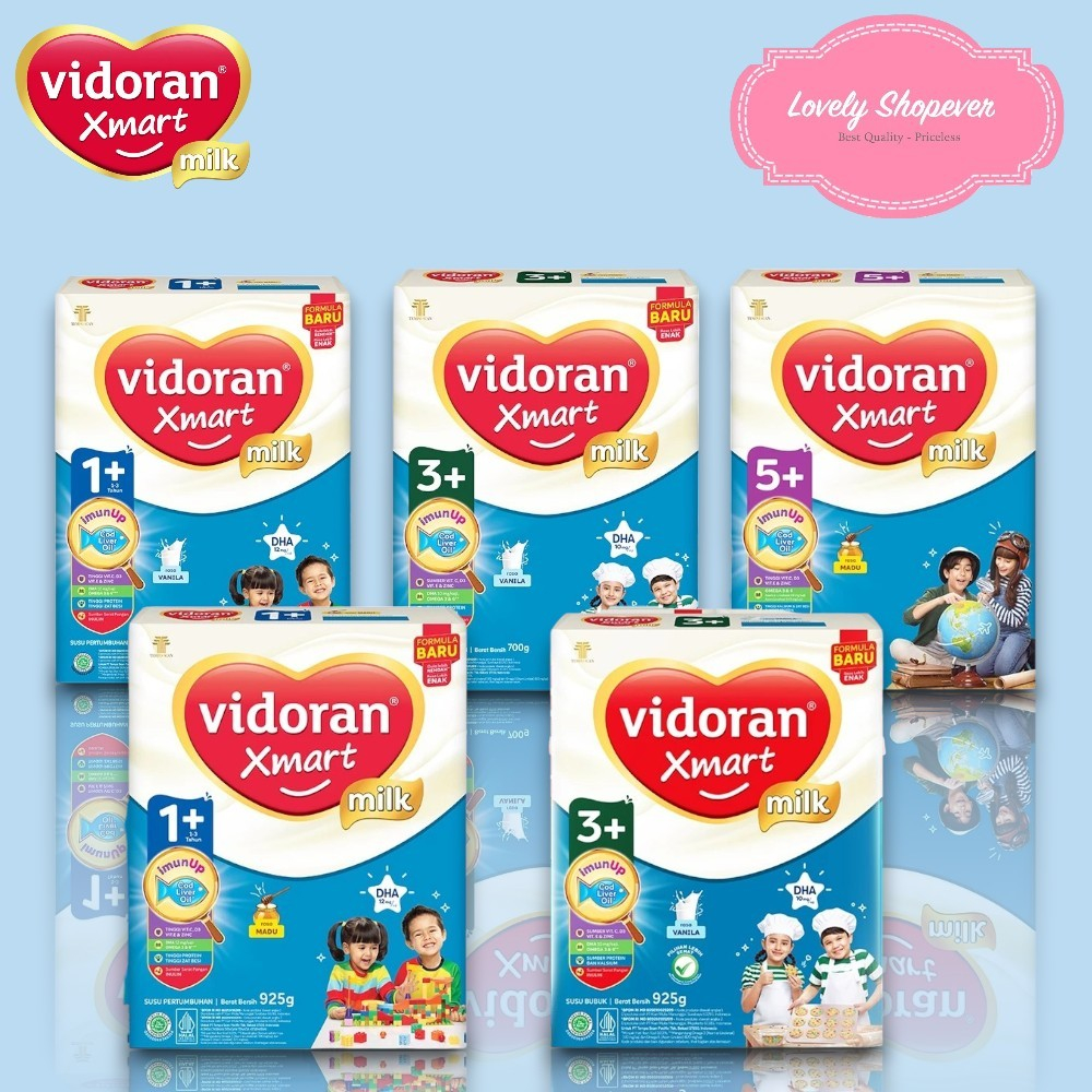 Jual Vidoran Xmart Milk 1+, 3+ dan 5+ Rasa Madu dan Vanila Susu Formula ...