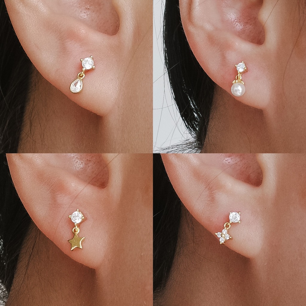 Jual (HARGA 1 BIJI) (FLATBACK) ANTING PIERCING TINDIKAN TRAGUS ...