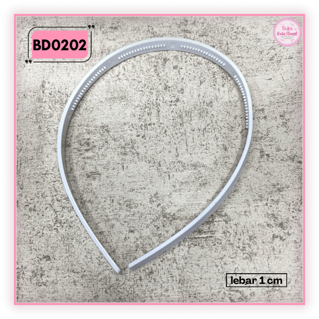 Jual Rangka Bando Putih Bergigi Lebar 1cm Bdo202 | Shopee Indonesia