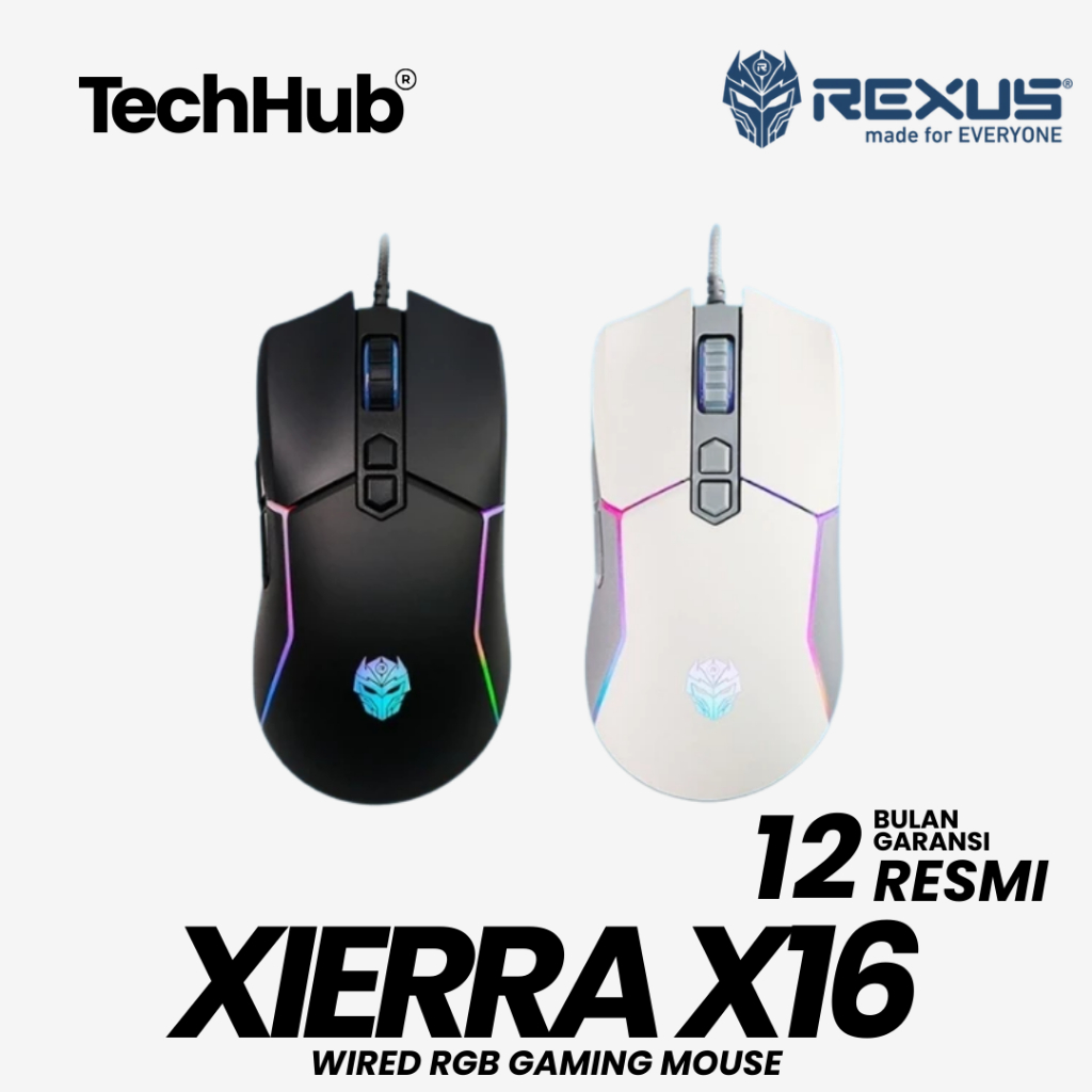 Jual Rexus Xierra X16 Wired Mouse Gaming RGB | Shopee Indonesia