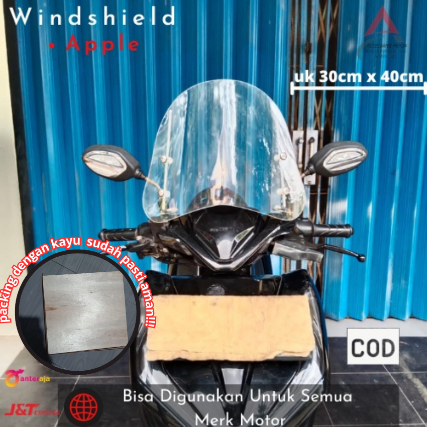 Jual windshield/winsil model appel uk 30cm x 40cm/tameng angin/ visor ...