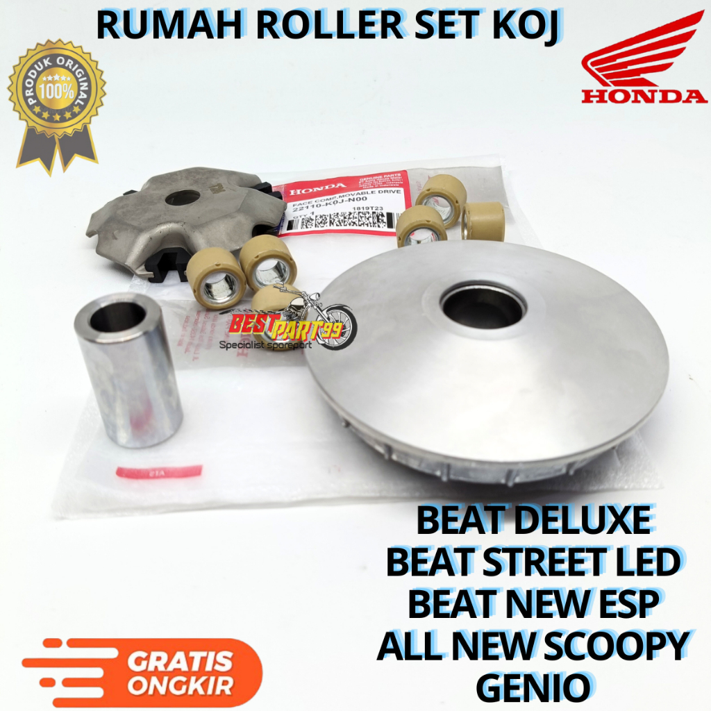Jual original Rumah Roller Set Assy KOJ Honda Beat Deluxe, Beat/Street New/Beat new Esp LED ...