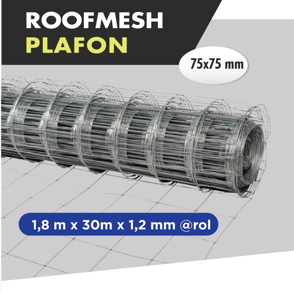 Jual Roofmesh Atap Plafon 1,2 mm / 75x75 mm / Roofmesh 3315 / Kawat ...