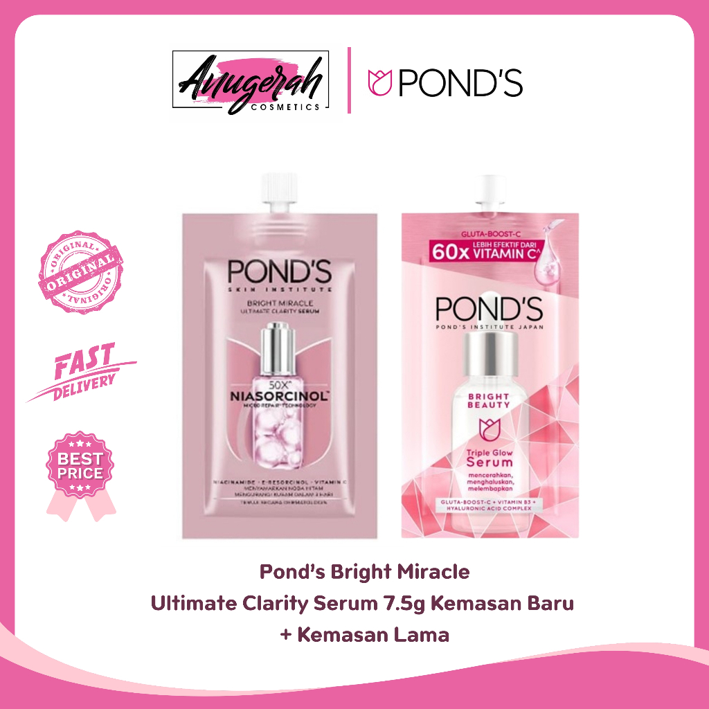 Jual TWINPACK PONDS Bright Miracle Day Serum 7.5g Kemasan Baru ...