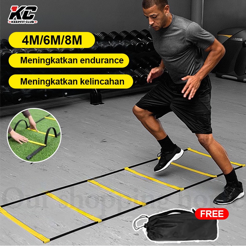 Jual Agility Speed Ladder Drills training 8M /Tangga Kelincahan Ketangkasan 6m Latihan Atlit ...