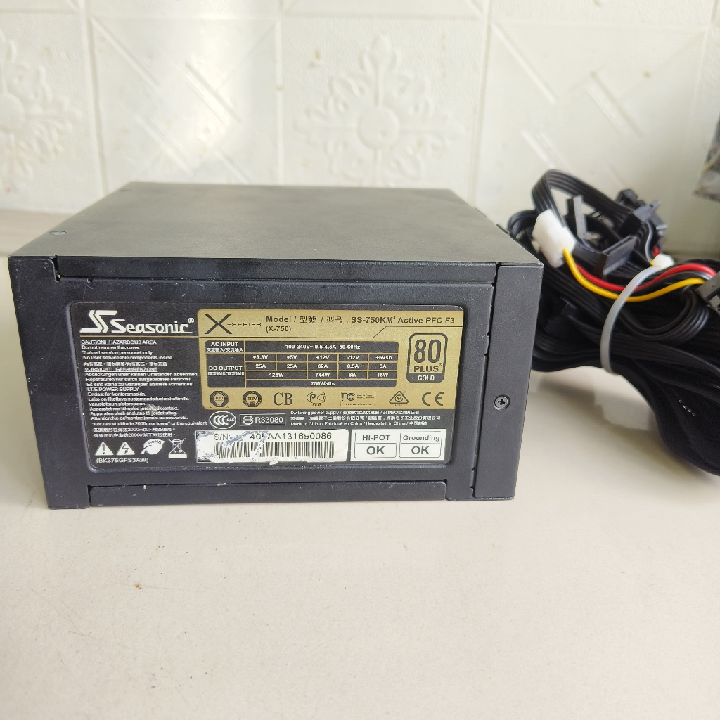 Jual PSU GAMING SEASONIC X 750W 80+ GOLD FULLMODULAR V2 POWER SUPPLY ...