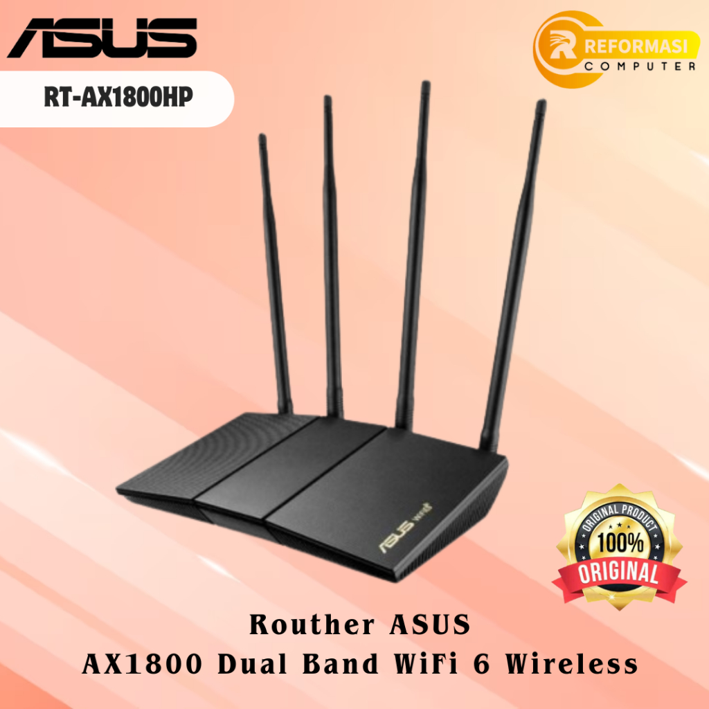 Jual ASUS Routher ASUS RT-AX1800HP AX1800 Dual Band WiFi 6 Wireless ...