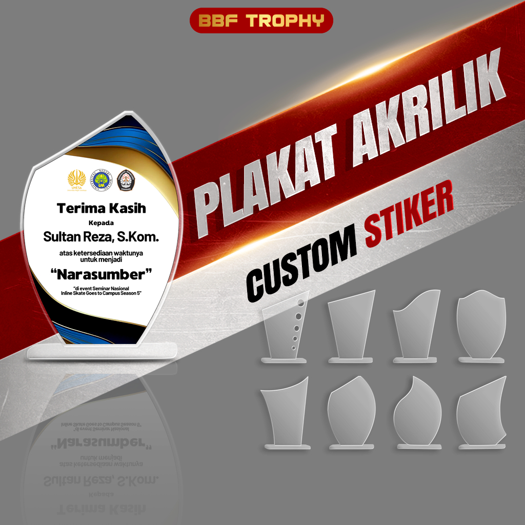 Jual Plakat Akrilik Custom Stiker | Shopee Indonesia