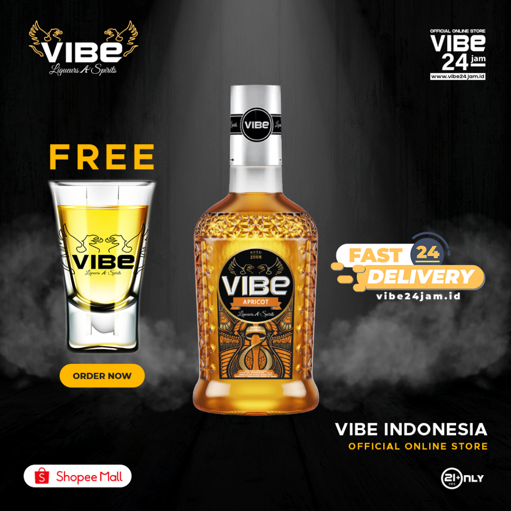 Jual Vibe Apricot 350 ML + Free Sloky | Shopee Indonesia