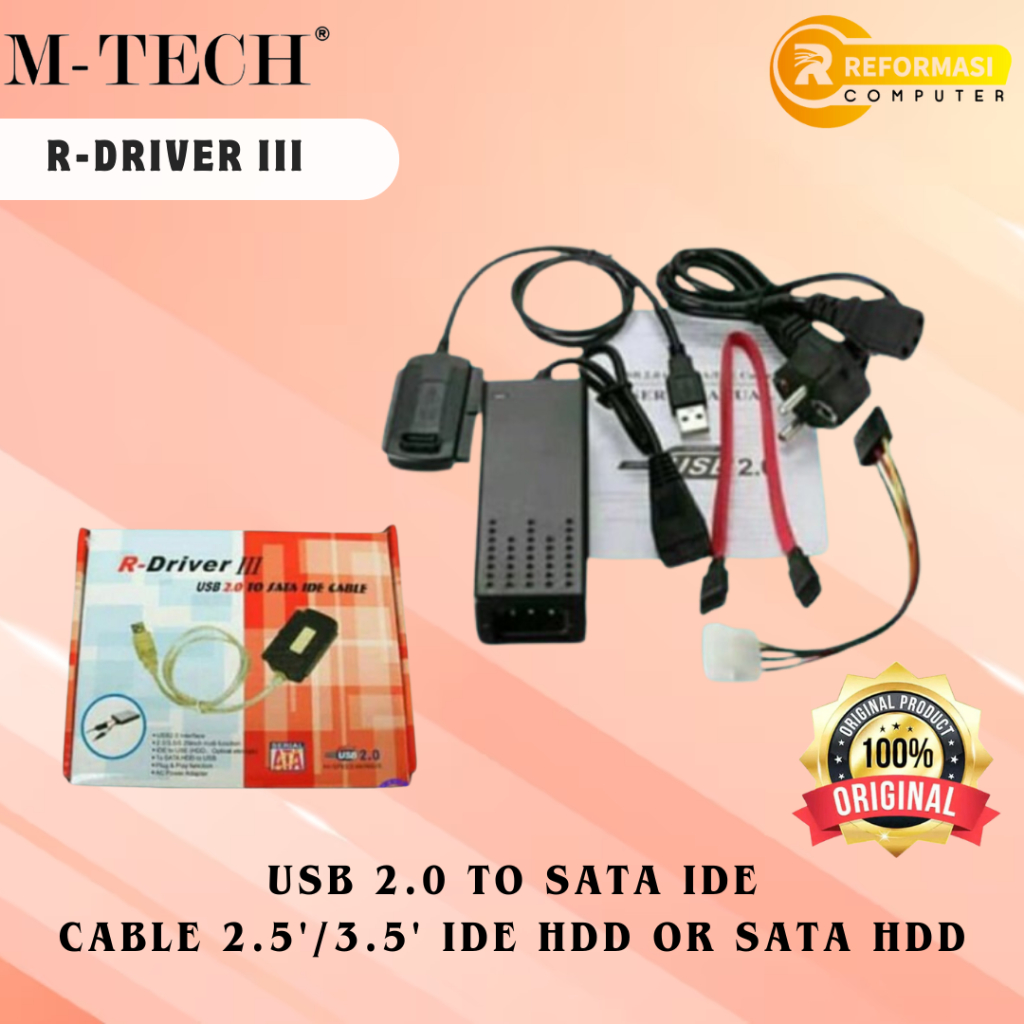 Jual kabel R Driver usb 3.0 / 2.0 to sata dan ide support hdd 2.5" / 3. ...