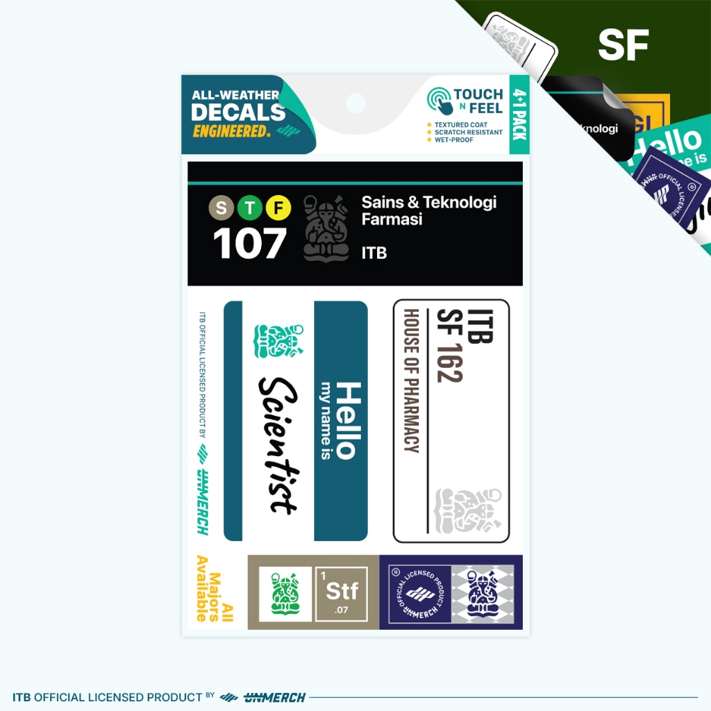 Jual Sekolah Farmasi - Decal Sticker ITB Official Majors Pack | Shopee ...