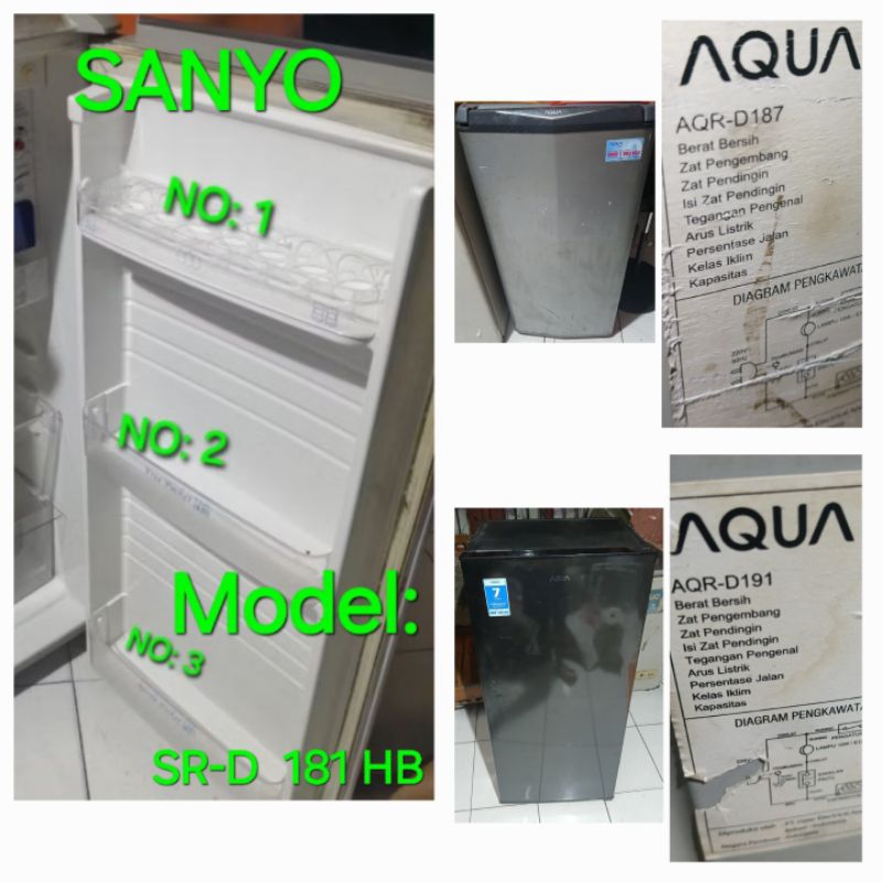 Jual RAK KULKAS/RAK BOTOL bagian pintu,KULKAS SANYO HI-BEAUTY,AQUA D-191/AQUA D-187.custom ...