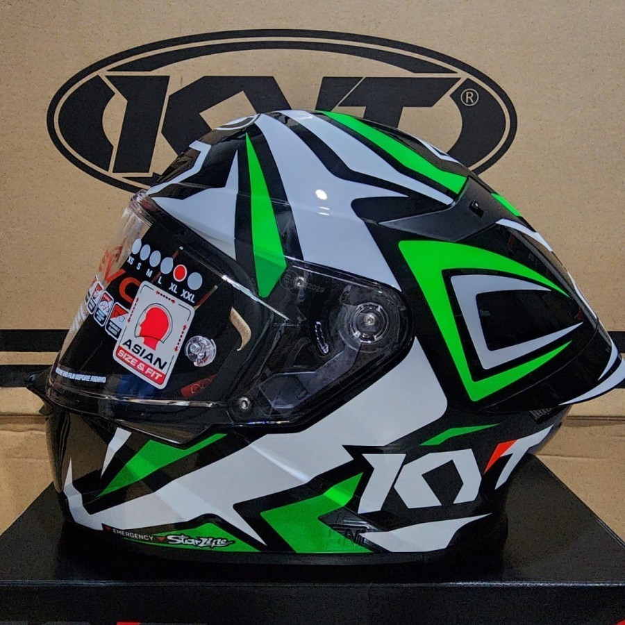 Jual KYT HELM KYT TT REVO ALEX LOWES 2024 WHITE GREEN TT-REVO SINGLE ...
