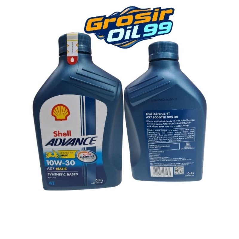 Jual Oil shell advance AX7 matic sae 10w-30 0,8L / 800ml | Shopee Indonesia