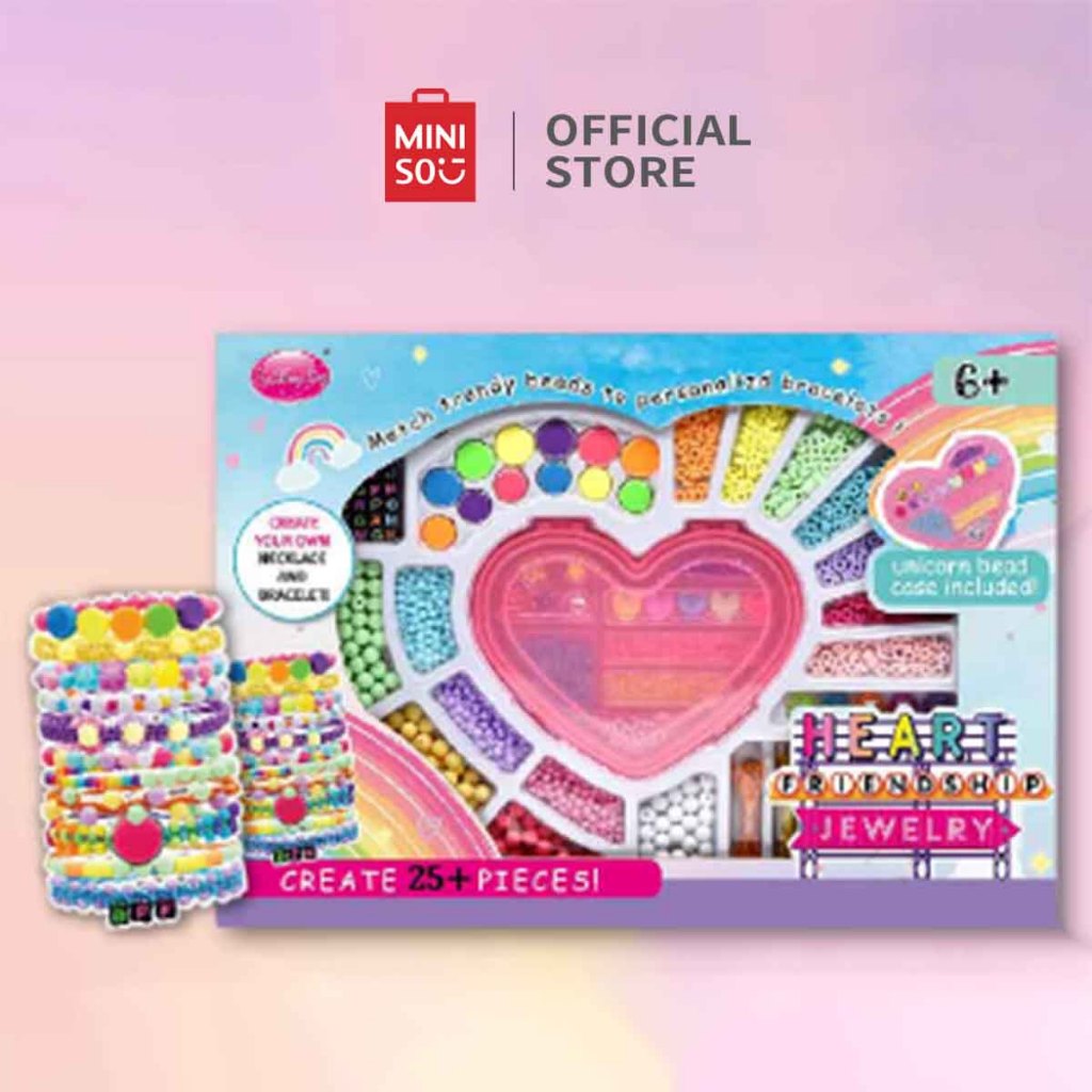 Jual MINISO DIY Jewelry Kit Manik Manik Gelang Mainan Anak Gelang ...