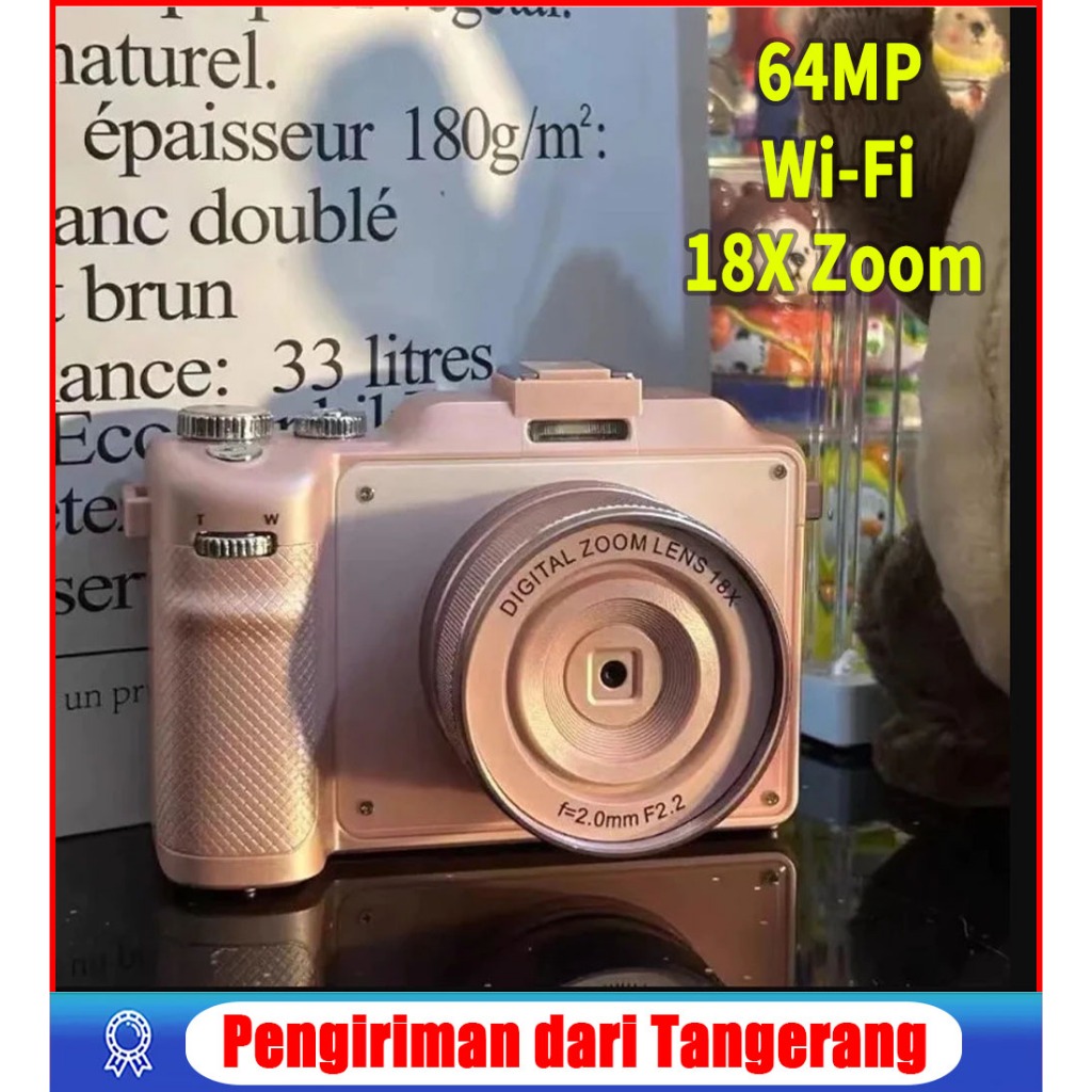 Jual 【Dengan 64GB Card】TEEKA 64MP WIFI Digital Camera 18X Zoom 4K HD ...
