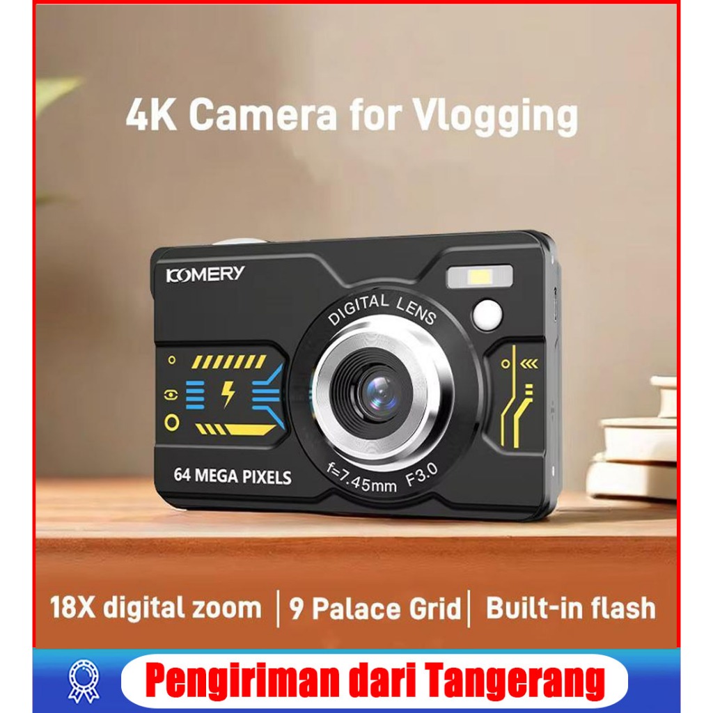 Jual TEEKA 64MP Digital Kamera Pocket 18X 4K Retro Digital CCD Kamera ...