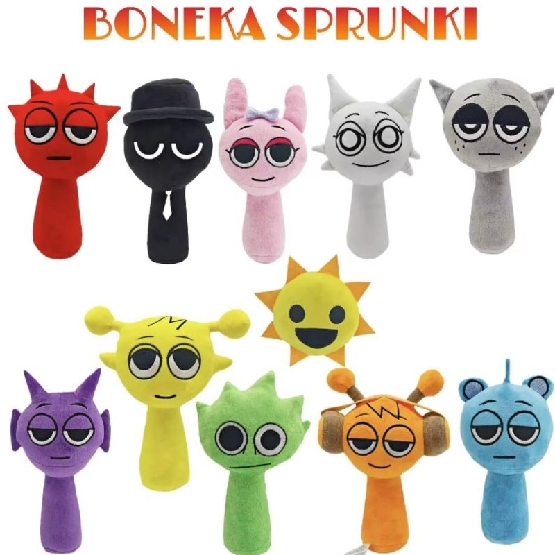 Jual boneka sprunki 40 cm horor game incredibox wenda pinki tunner ...