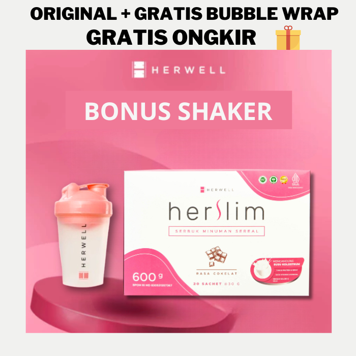 Jual HERSLIM BPOM OFFICIAL BY HERWELL SUSU DIET 1 BOTOL ISI 20 SACHET ...