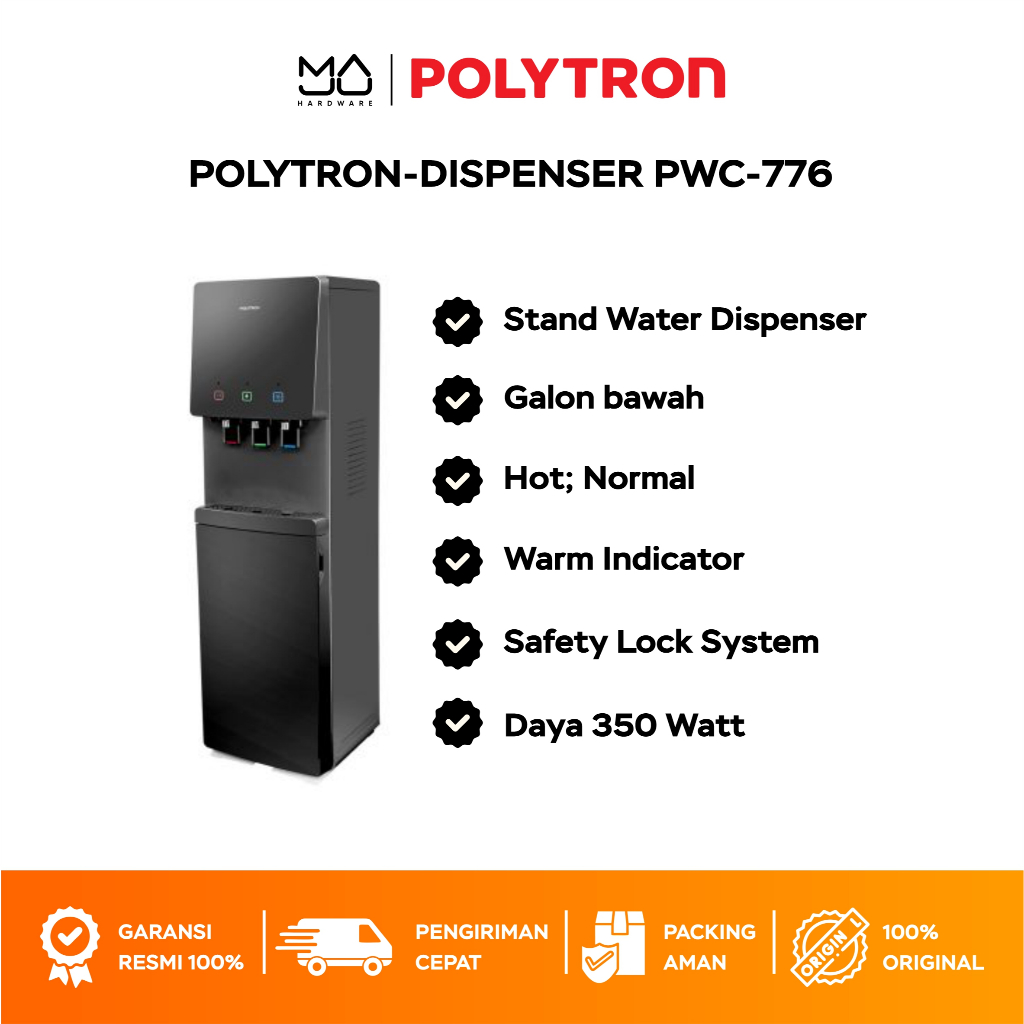 Jual POLYTRON Dispenser Hydra Galon Bawah PWC 776 - Garansi Resmi ...