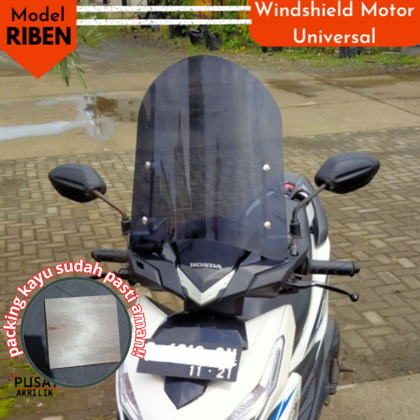 Jual Windshield Motor Universal Rayben ukuran 40cm x 40cm Visor Tameng ...