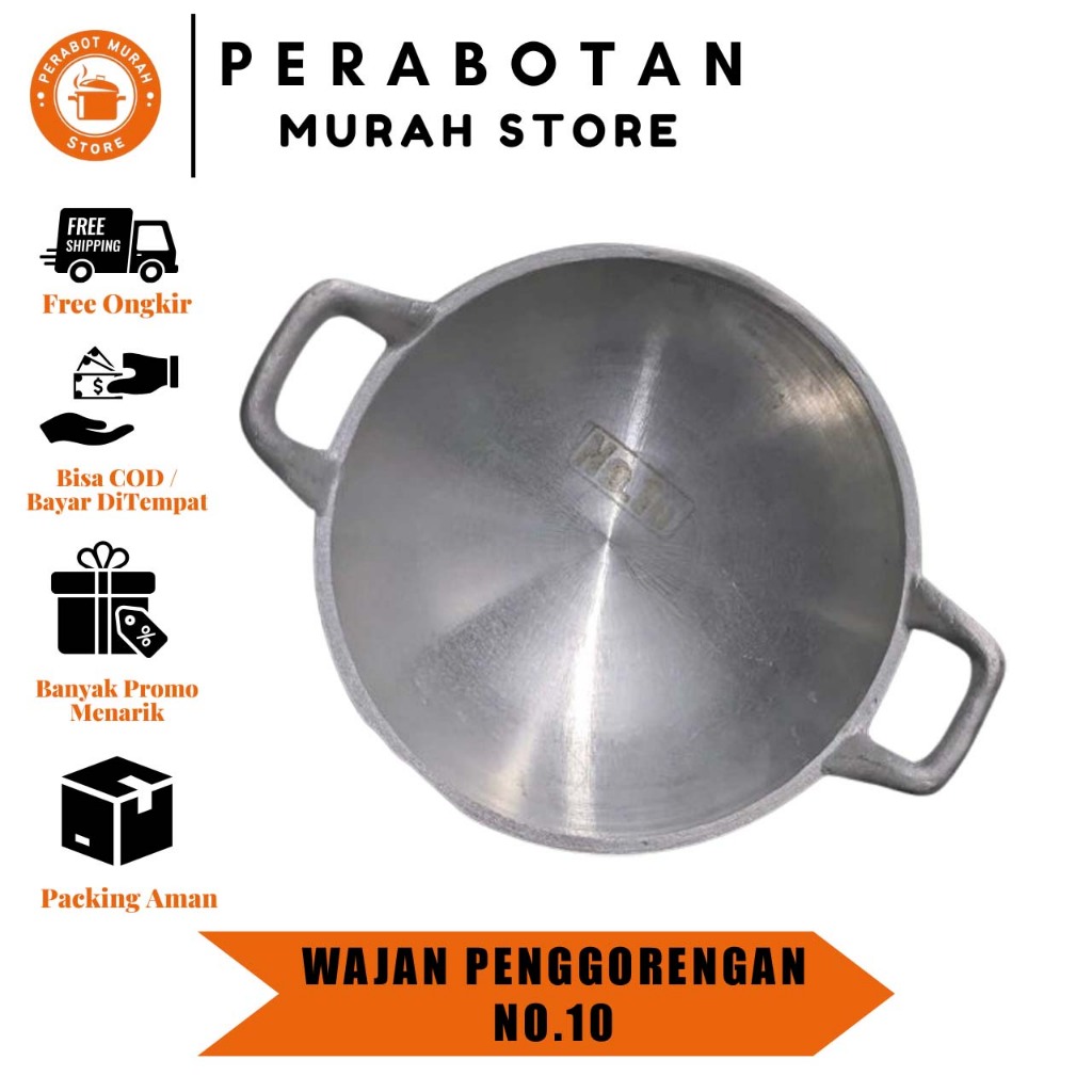 Jual PM - Wajan Penggorengan Mata Nomor 10 / Kuali Katel Alumunium ...