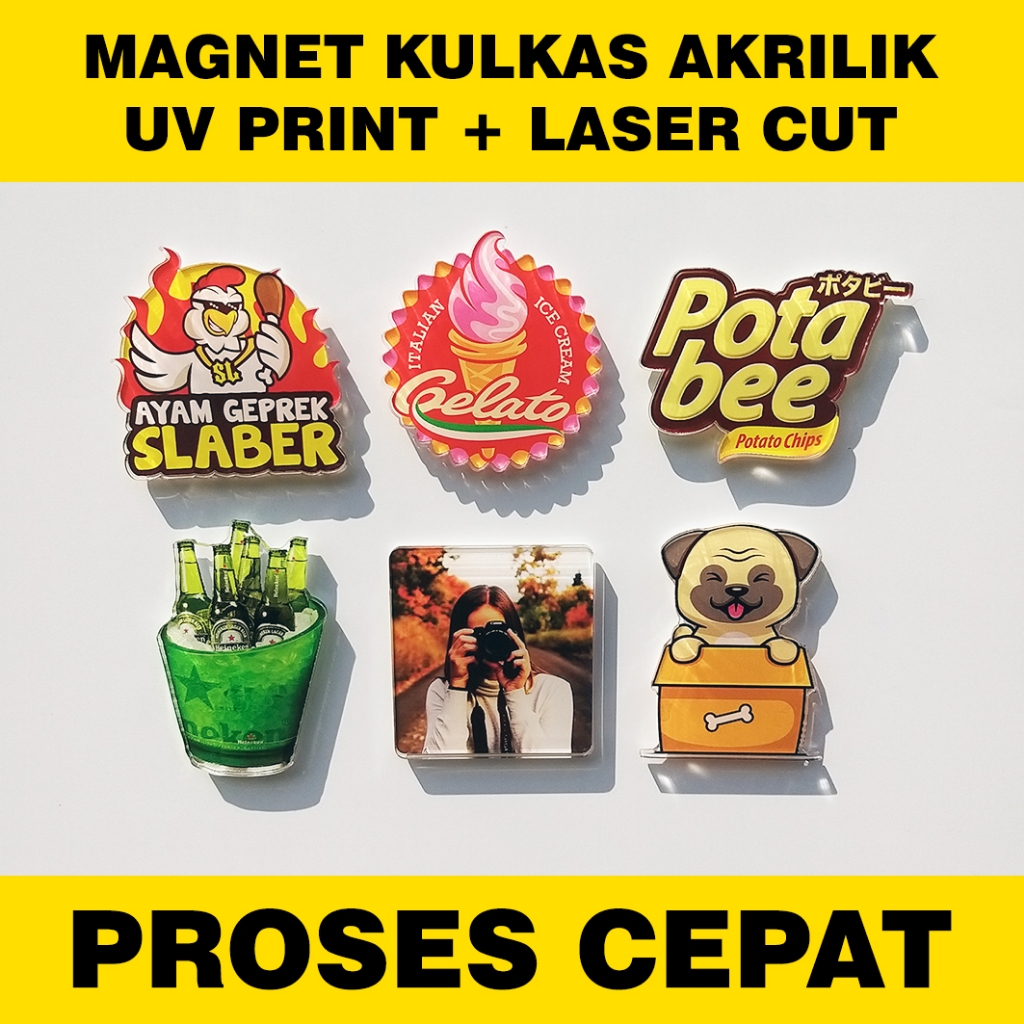 Jual Magnet Kulkas Akrilik Custom BISA SATUAN SATU HARI JADI | Shopee ...