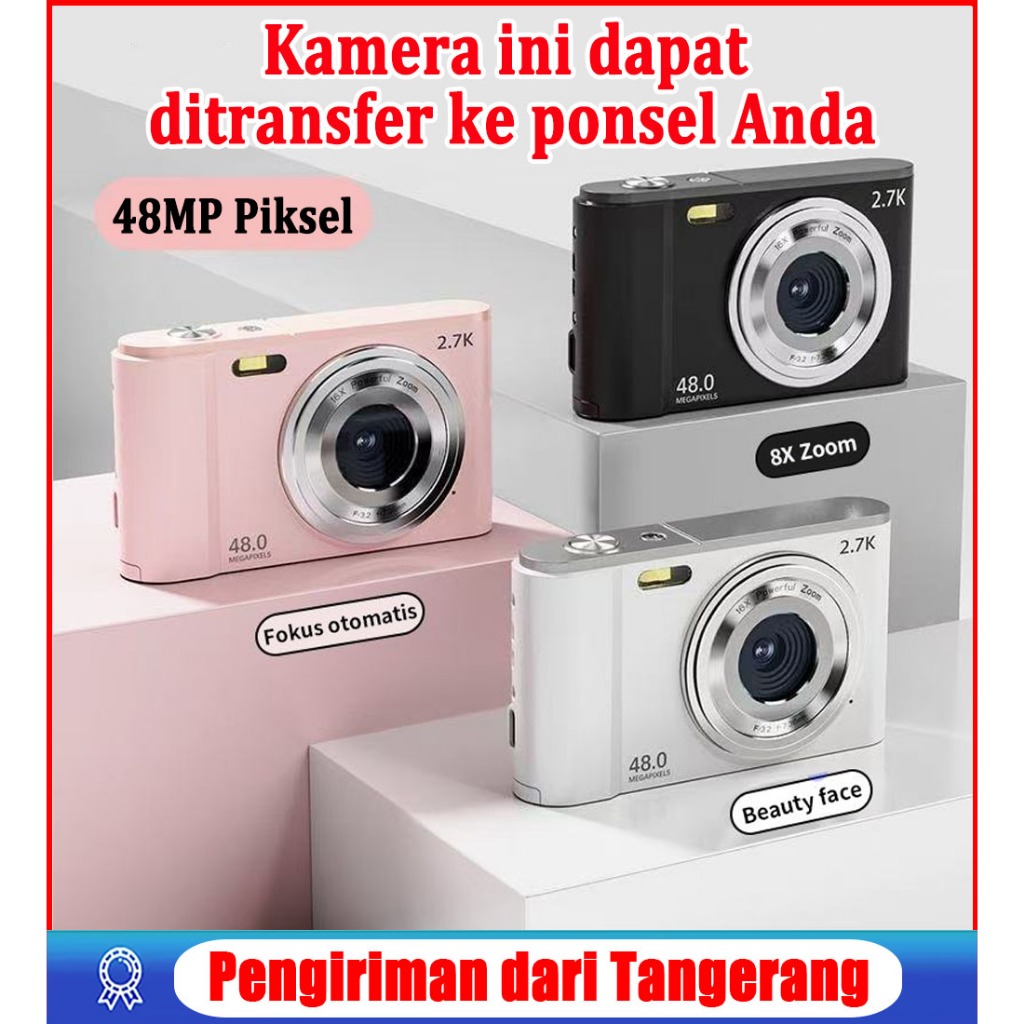 Jual 【Dengan 32GB Card】TEEKA Kamera Digital Murah 48MP Dengan Zoom 8X ...