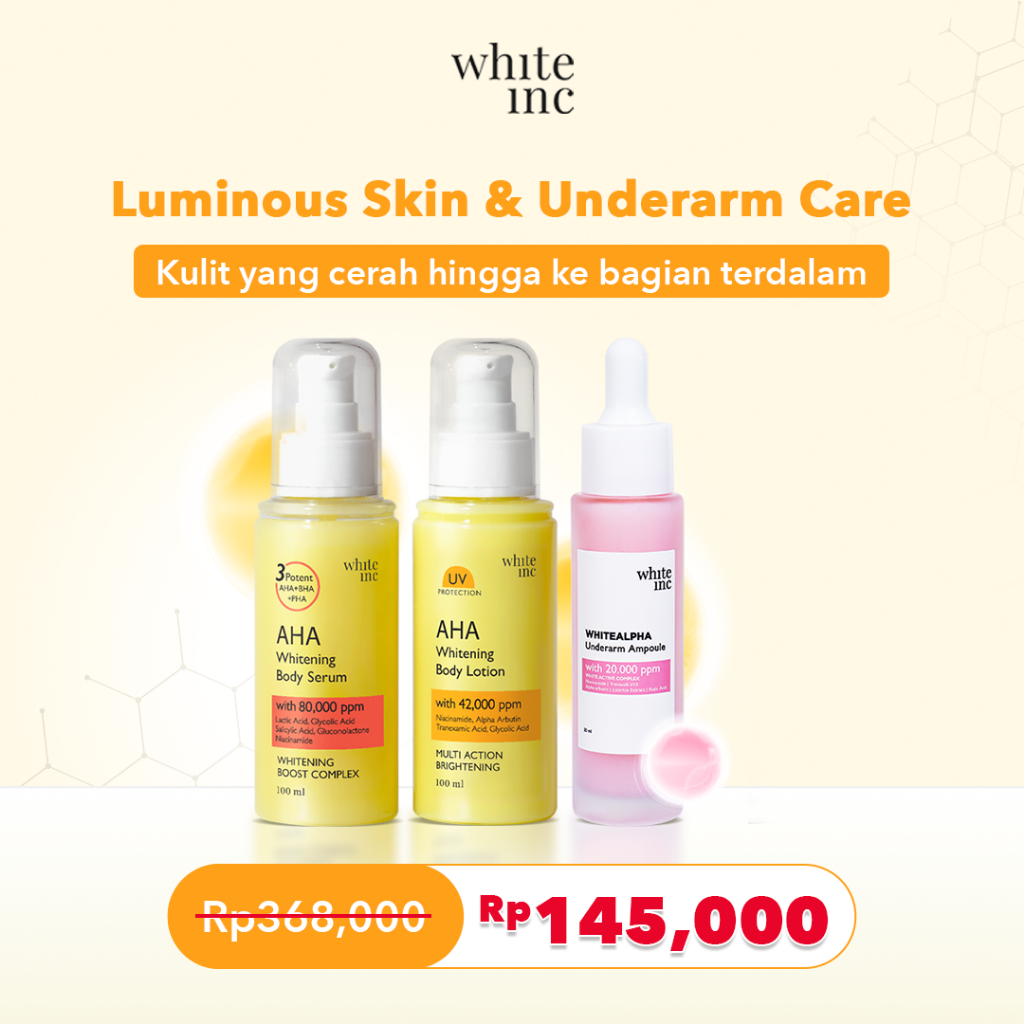 Jual [BUNDLING] WHITE INC AHA Body Serum & Body Lotion + Whitealpha ...