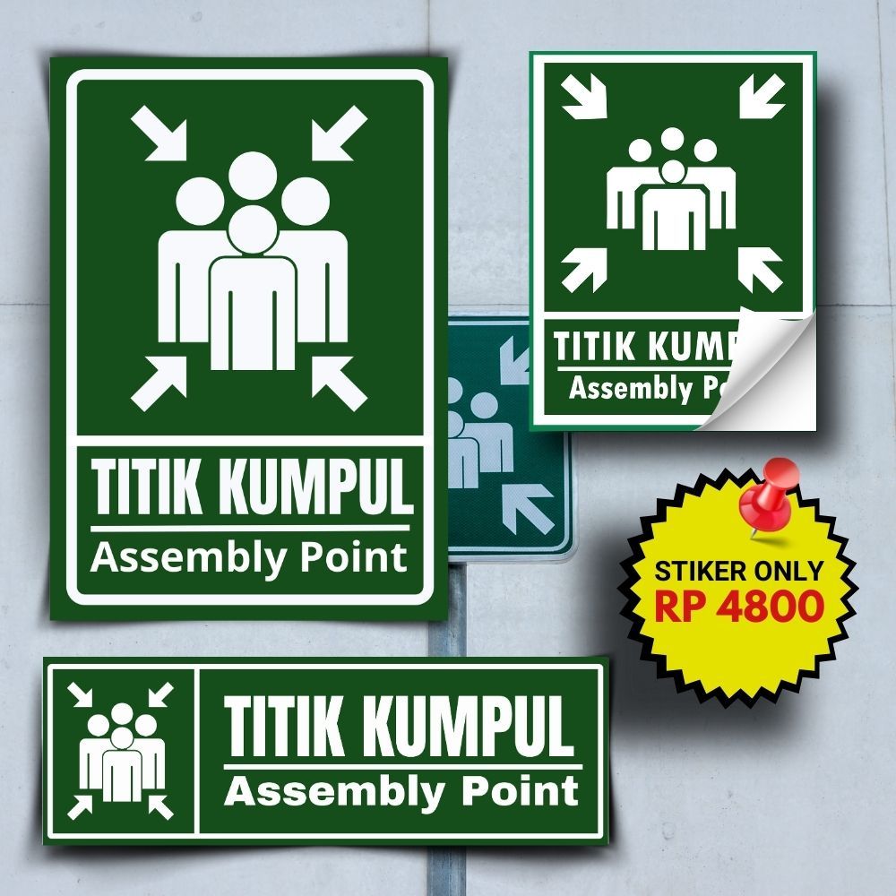 Jual Akrilik Sign Board Titik Kumpul/Tulisan Assembly Point = Bisa Di ...
