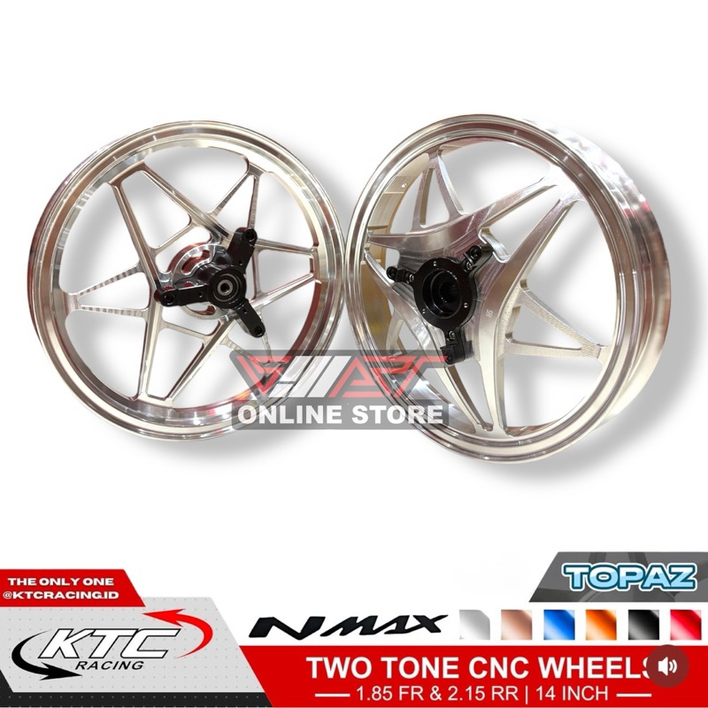 Jual VELG KTC RACING TOPAZ 185x14 & 215x14 NMAX OLD NMAX NEW NEO TURBO ...