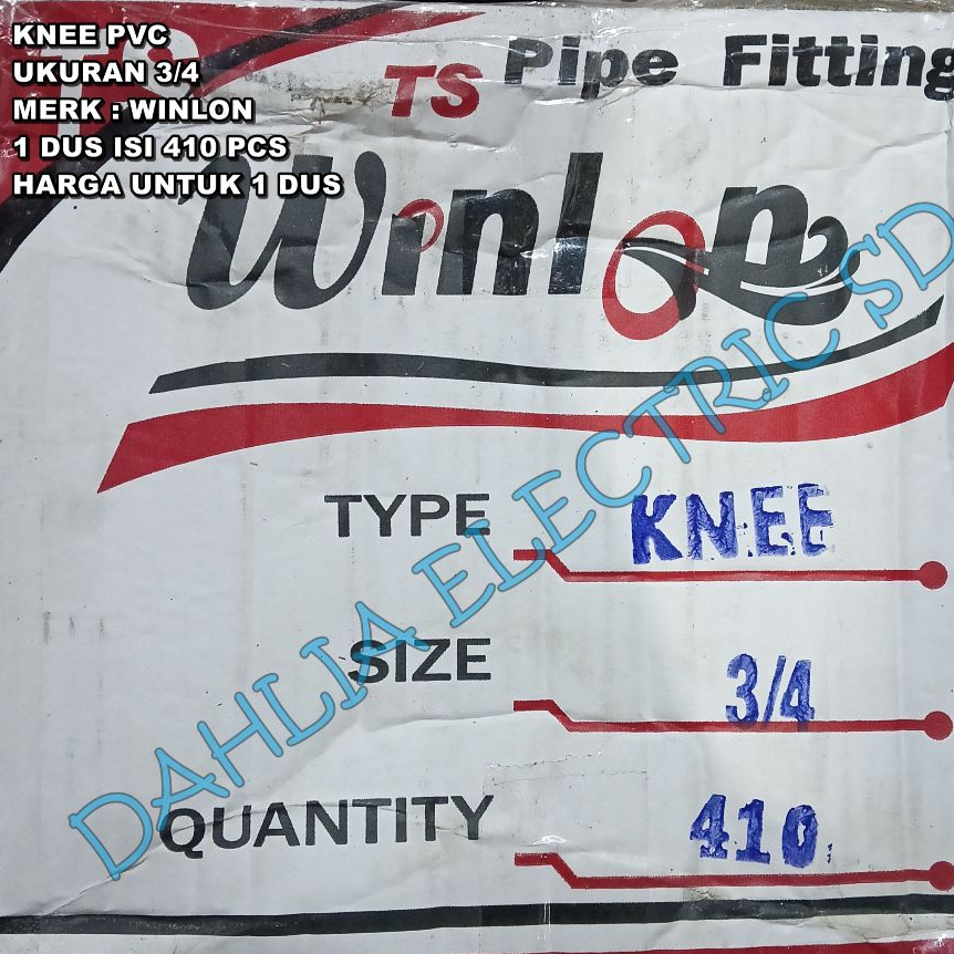 Jual KNEE PVC 3/4 INCH WINLON HARGA 1 DUS (410PCS) | Shopee Indonesia