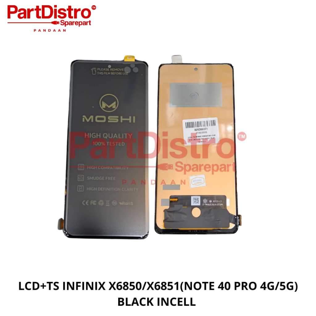 Jual LCD+TS INFINIX X6850/X6851/X6851B ( NOTE 40 PRO 4G/5G ) BLACK ...