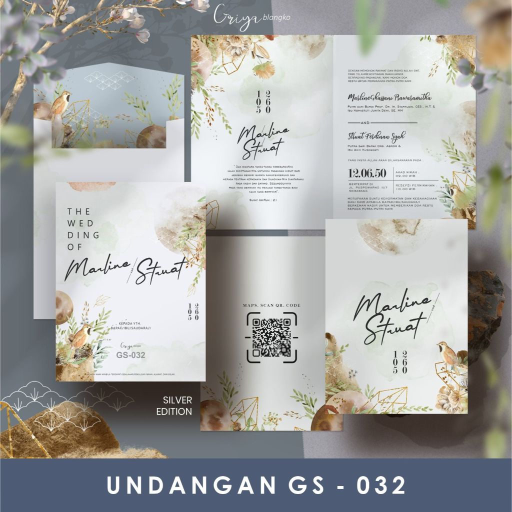 Jual GS 032 | Blangko Undangan | Undangan Murah | FLASH SALE | isi 100 pcs | Shopee Indonesia