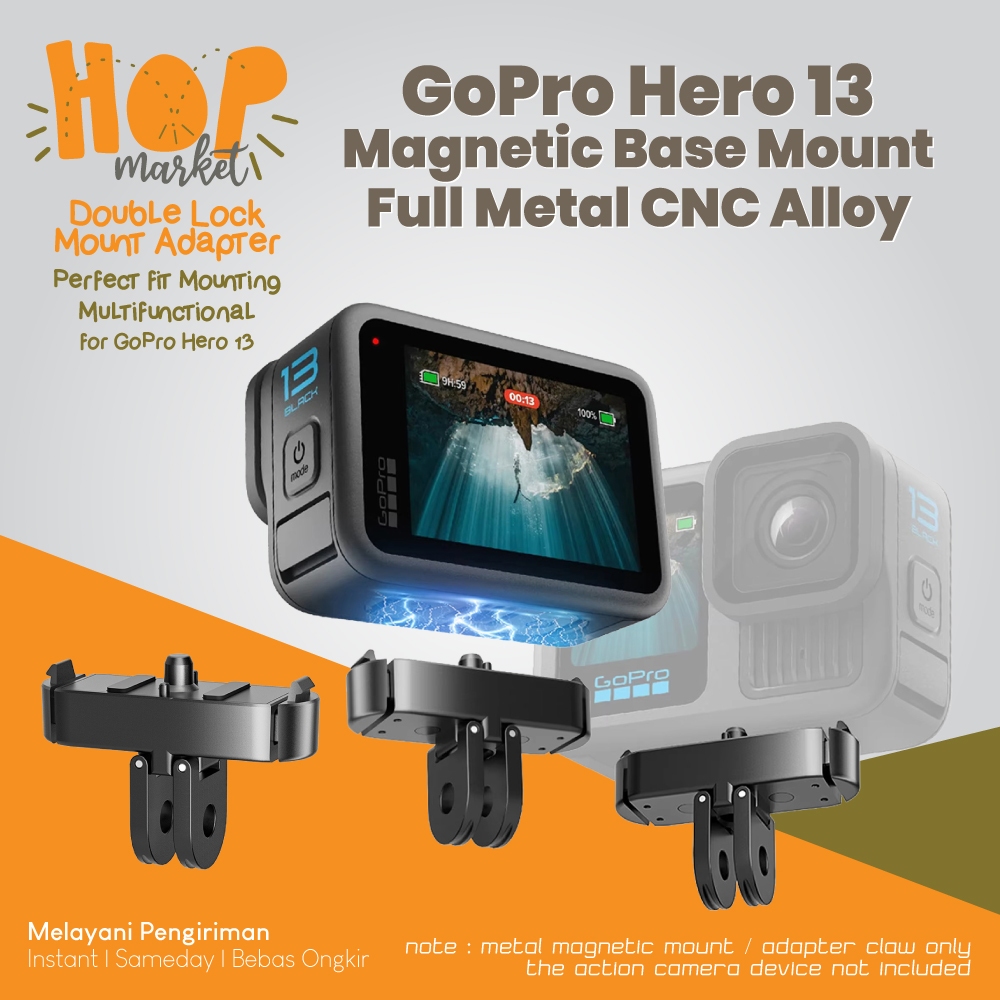 Jual Metal Magnetic Quick Release for GoPro 13 Mounting Adapter Dual ...