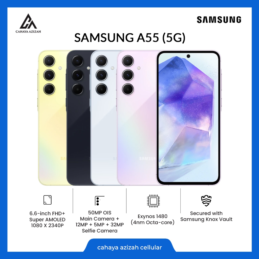 Jual SAMSUNG GALAXY A55 5G FREE ADAPTOR CHARGER ORI 25W | Shopee Indonesia