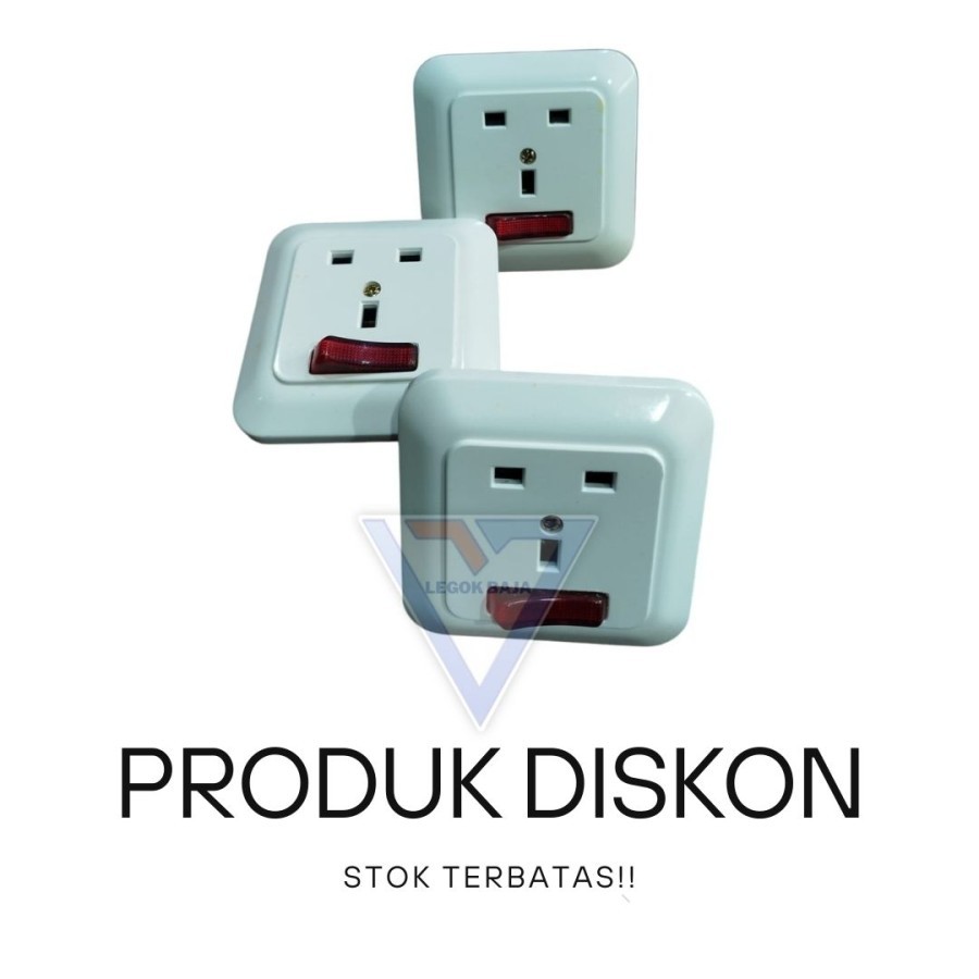 Jual Broco Stop Kontak AC Gracio 4155 Socket 3 Pin dengan Saklar Lampu ...