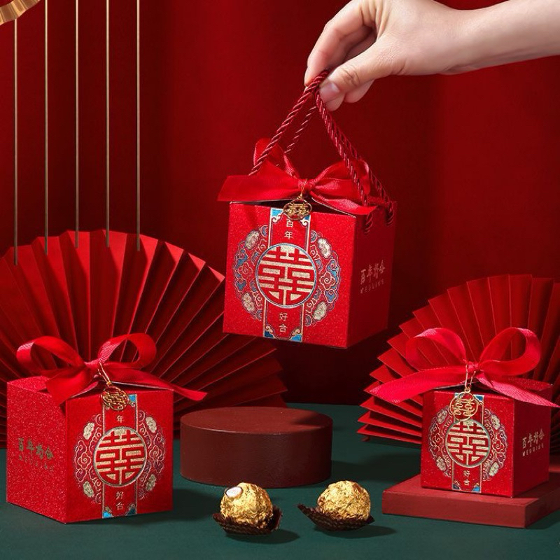 Jual Joyful Kotak Souvenir Wedding / Box Sangjit Red Wed Shuangxi ...