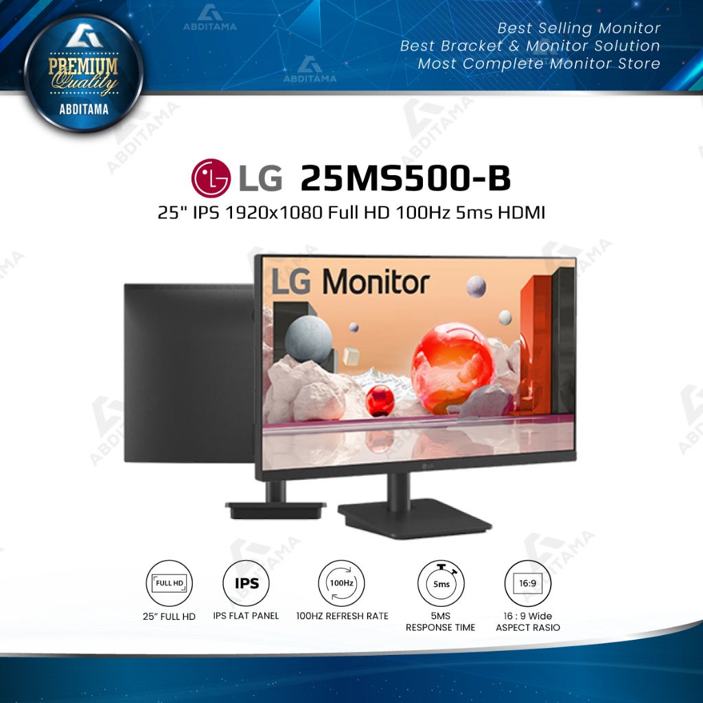Jual Monitor LED LG 25MS500-B 25" IPS 1920x1080 Full HD 100Hz 5ms HDMI ...