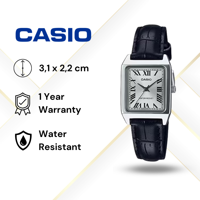 Jual JAM TANGAN WANITA CASIO LTP-V007L-7B1 ORIGINAL - LTPV007L HITAM ...
