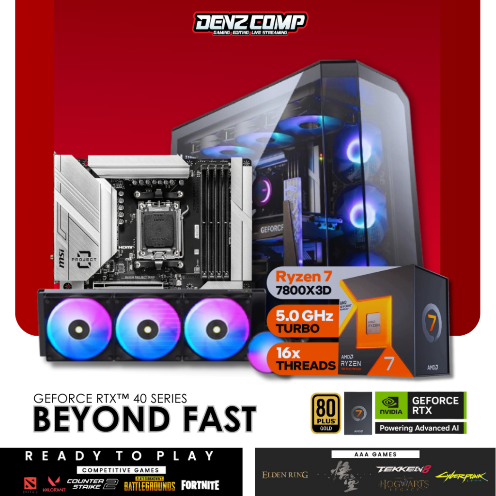 Jual PC RAKITAN AMD RYZEN 7 9800X3D / DDR5 32GB / NVMe 1TB - PC GAMING ...