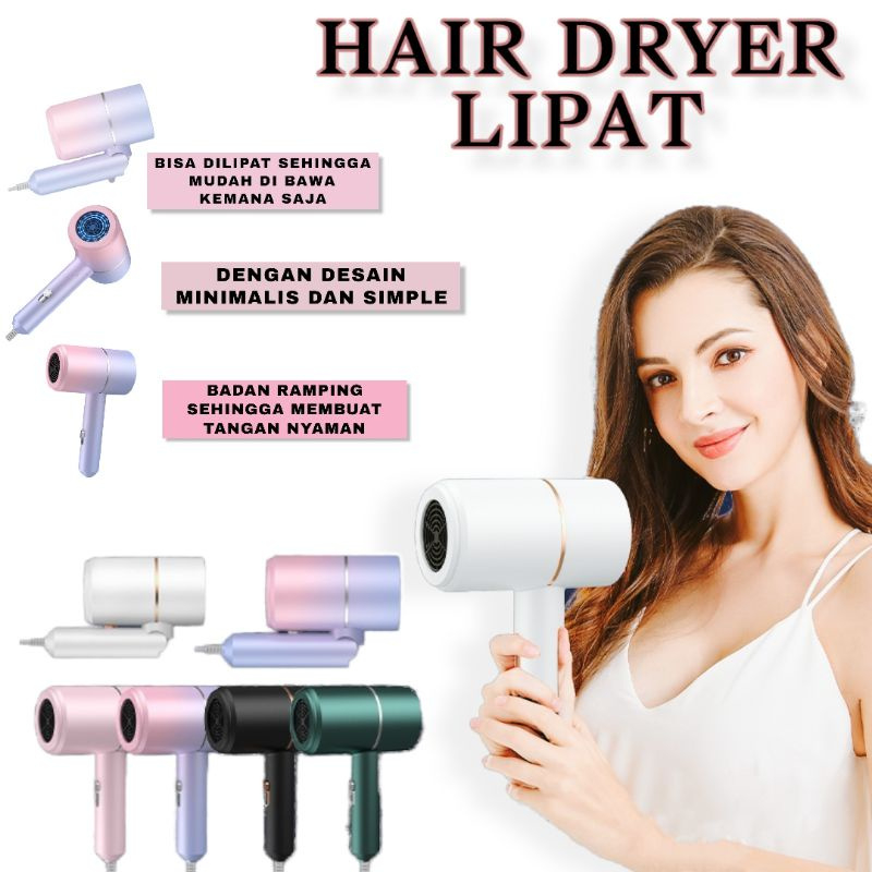 Jual Hair Dryer Pengering Rambut Blow Easy Styling Lipat Portable ...