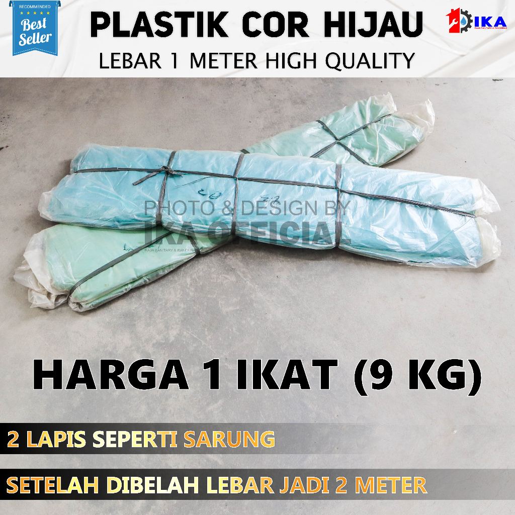 Jual Plastik Cor 9 kg / Plastik Bangunan / Plastik Cor hijau Tebal ...