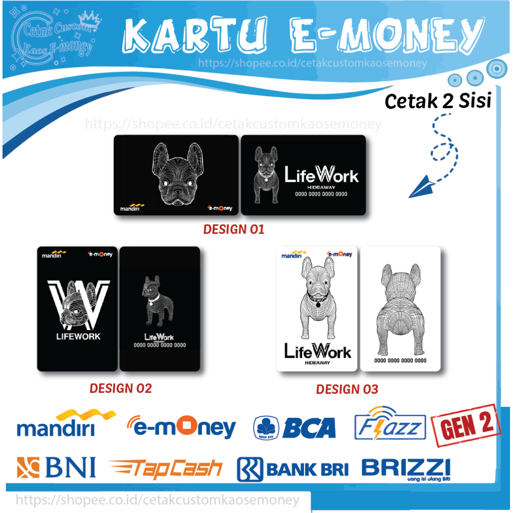 Jual KARTU E MONEY E TOLL KUMPULAN LIFE WORK HIDEAWAY 01 MANDIRI EMONEY ...