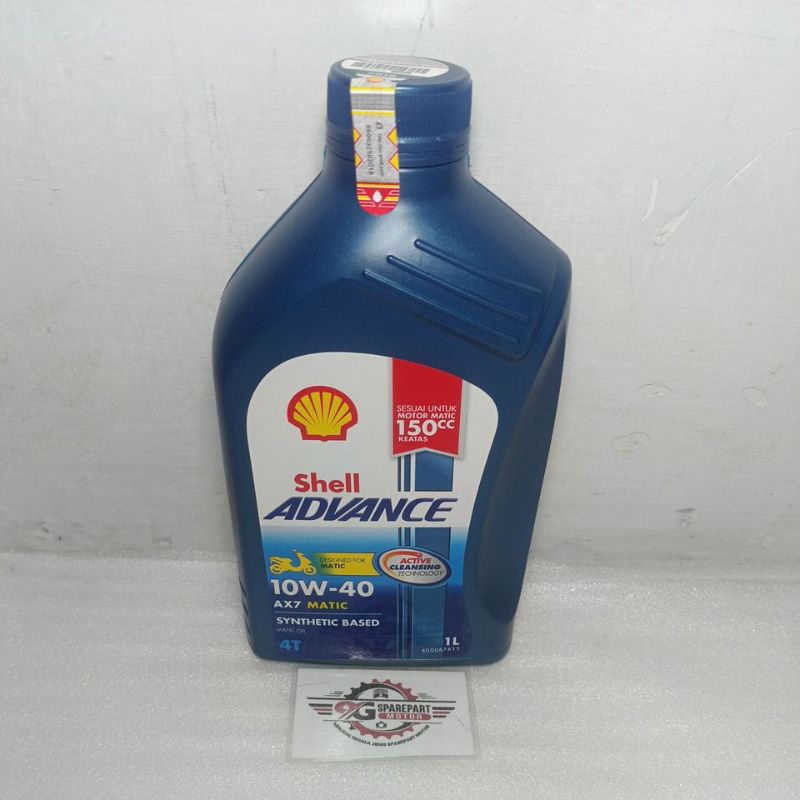 Jual Oli Shell Advance AX7 Matic 10W-40 4T 1L | Shopee Indonesia