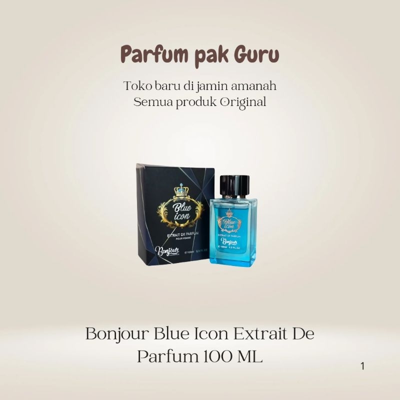 Jual Bonjour Blue Icon Extrait De Parfum 100 ML | Shopee Indonesia