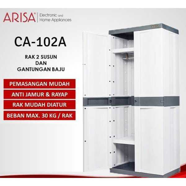 Jual ARISA CA-102A Luxury Rak Susun dan Gantungan Baju ARISA CA-102A Lemari Plastik Serbaguna ...