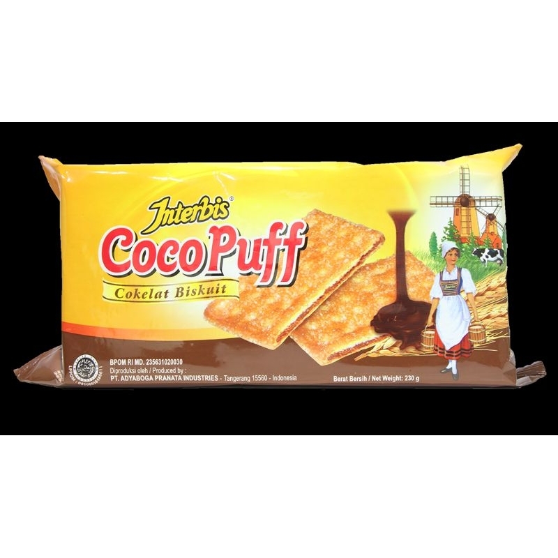 Jual INTERBIS COCO PUFF BISKUIT 230G | Shopee Indonesia